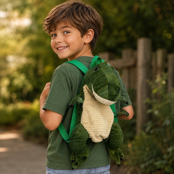 Accessories | Green Trex Alligator Plush Backpack Kids Stuffed Animal ...